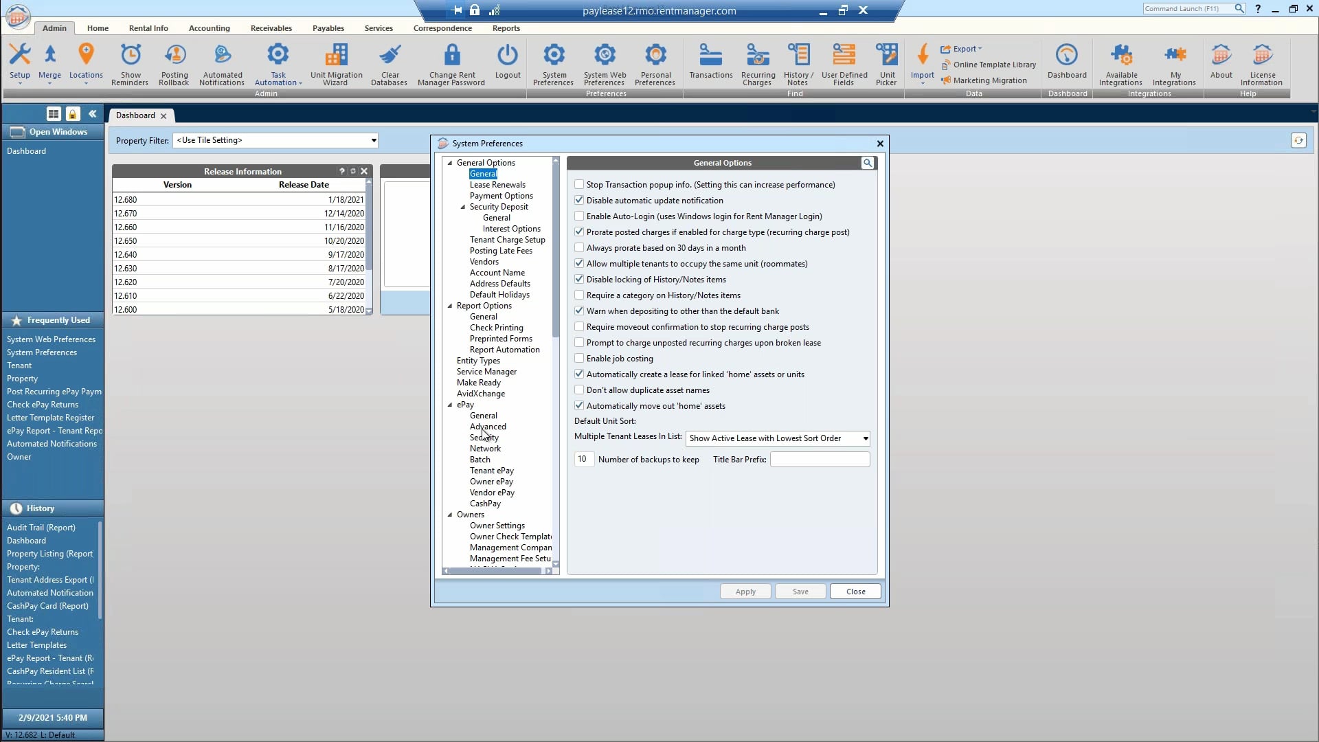 Managed Deposits for Rent Manager 12