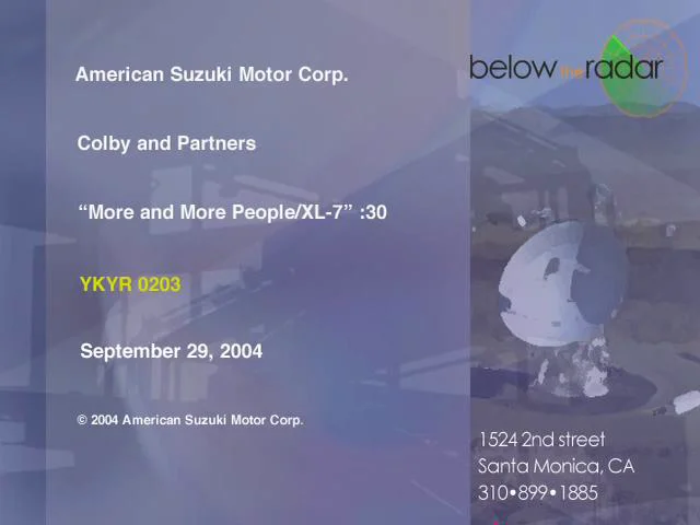 Monika Jolly - Suzuki Commercial on Vimeo