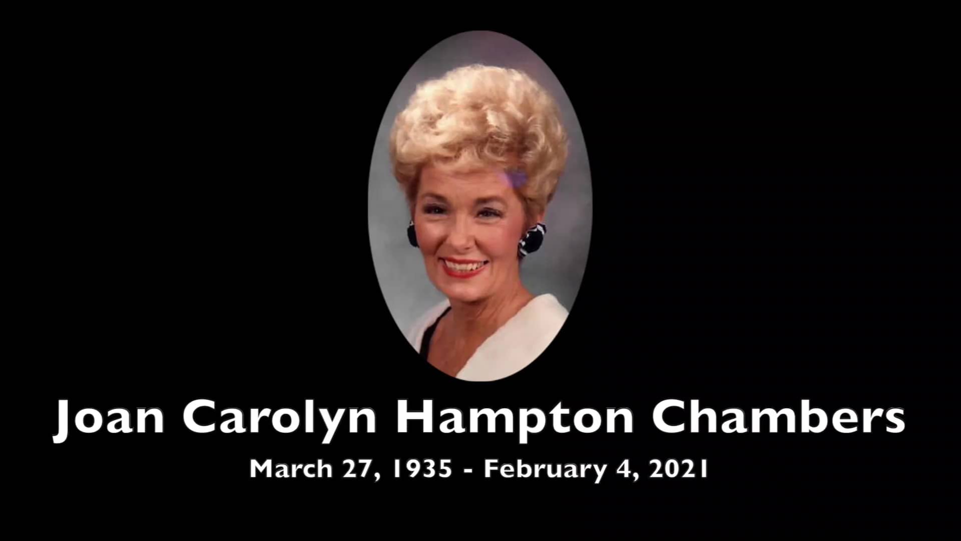 Joan Chambers Memorial Service on Vimeo