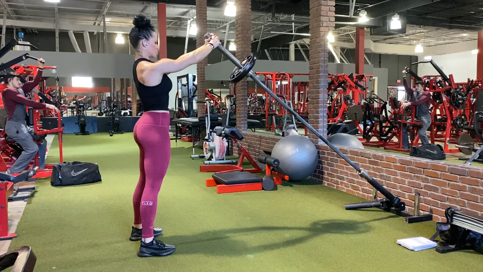 Landmine chest press