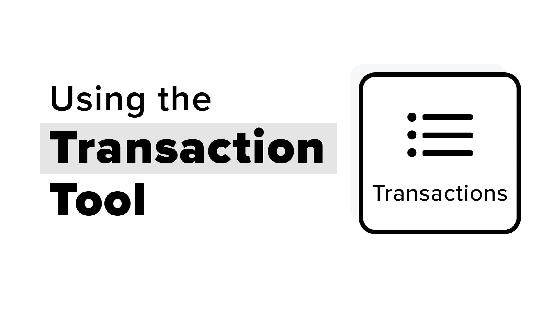 How to Use The Transaction Tool on Vimeo