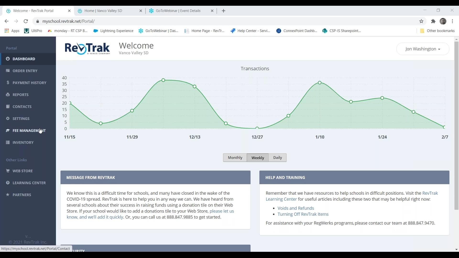 RevTrak Fee Management Training on Vimeo