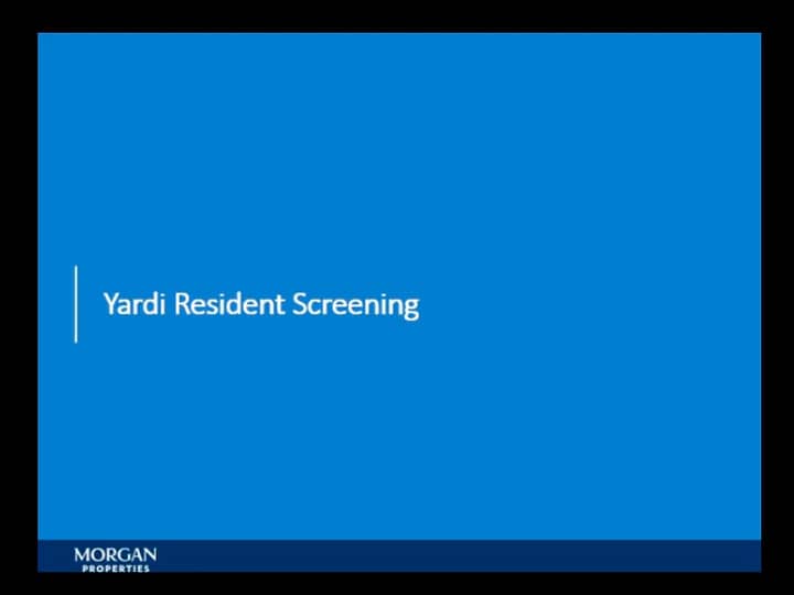 Yardi Resident Screening on Vimeo