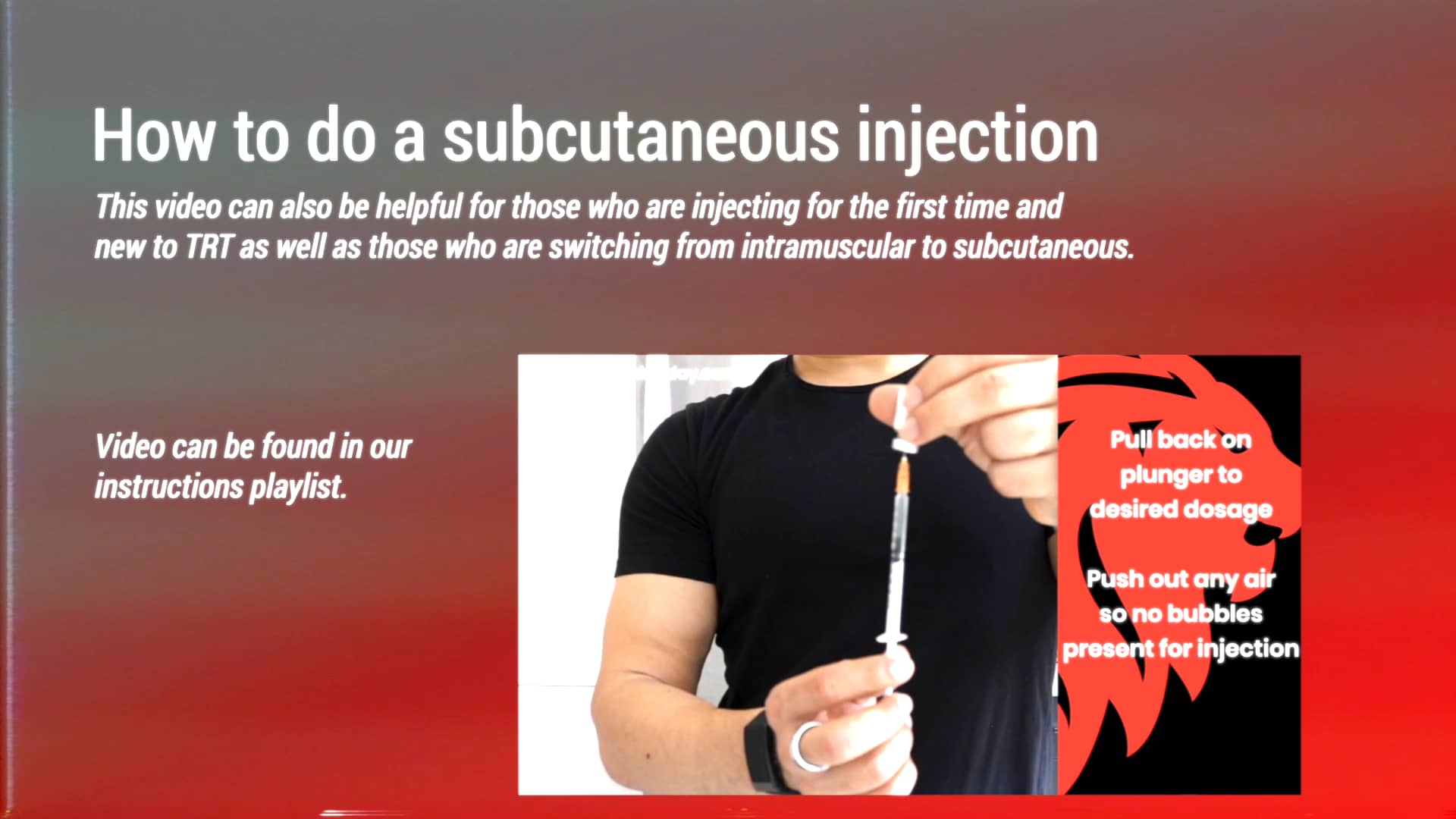 How to do determine your TRT injection dosage on Vimeo