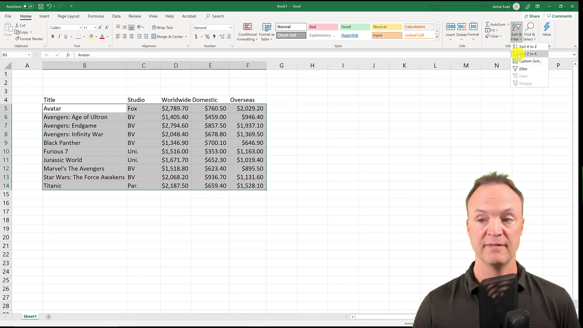 Microsoft Excel Tutorial - Beginners Level 2