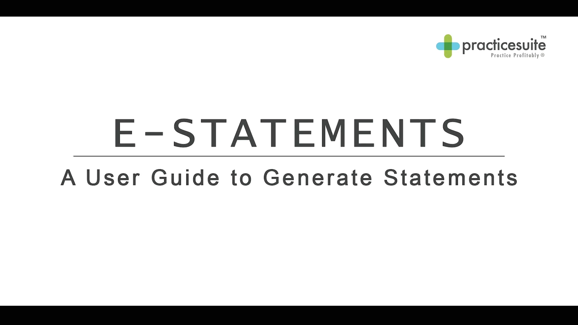 Generate E- Statement
