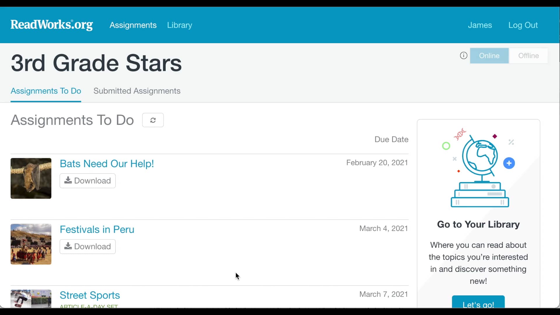 ReadWorks Student Workspace Overview on Vimeo