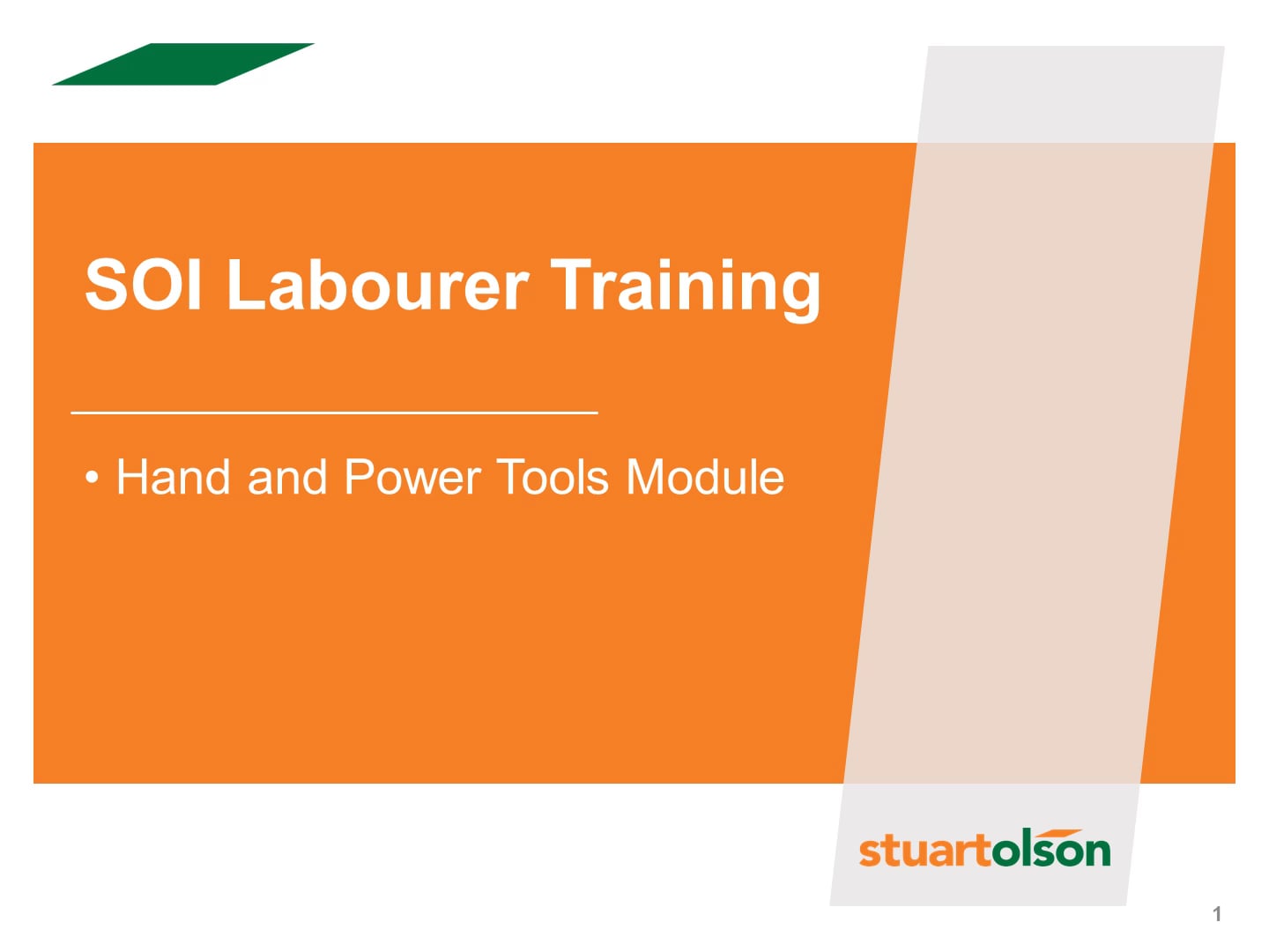 SOI Labourer Training Hand and Power Tools Video on Vimeo