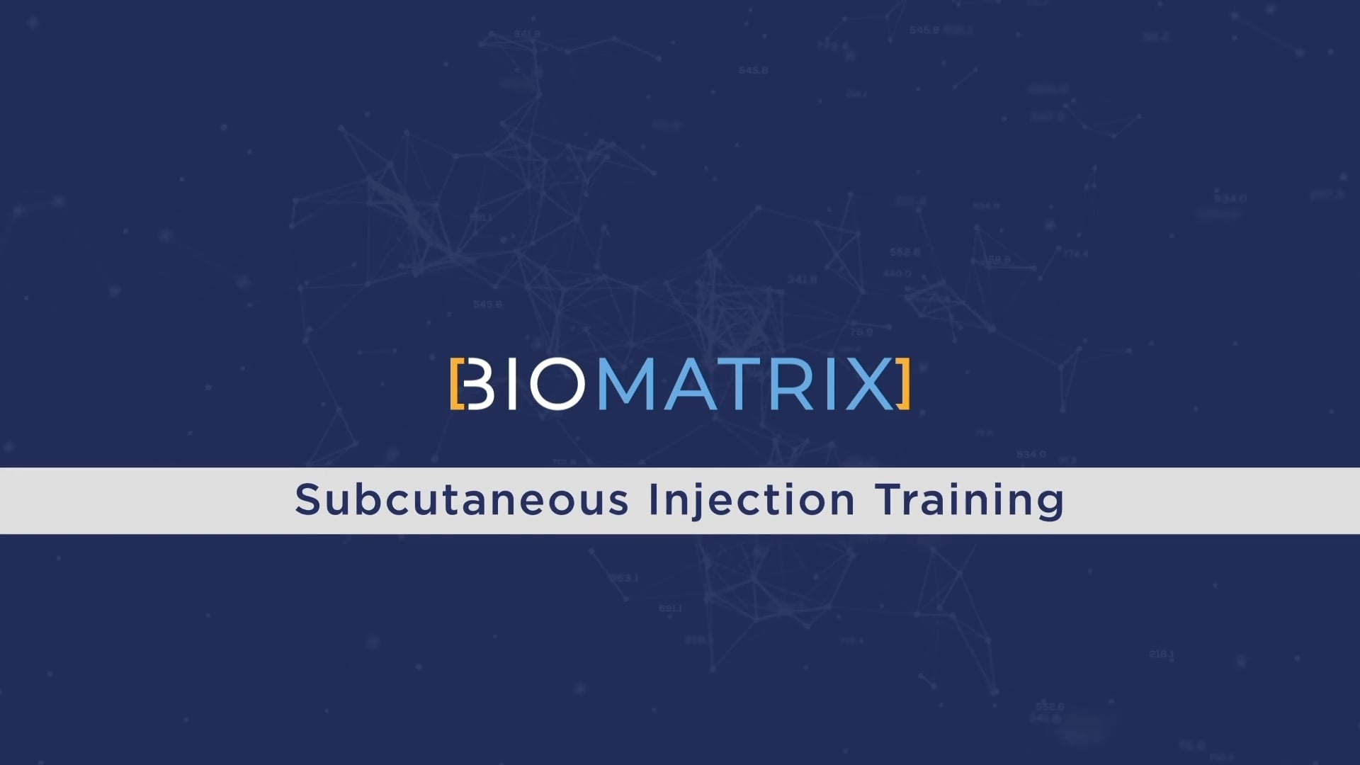 BioMatrix: Subcutaneous Injection on Vimeo