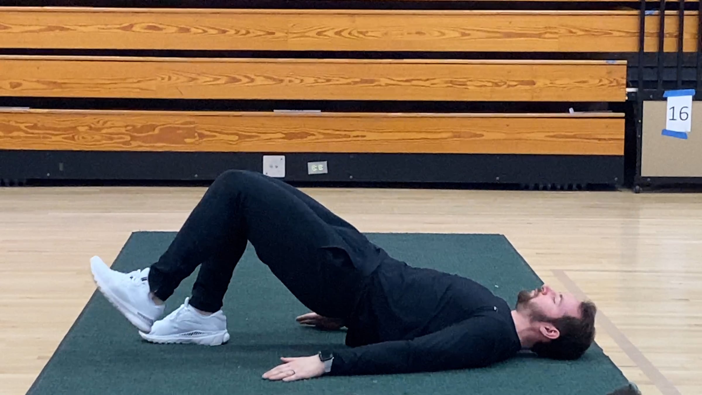 Supine bridge with fire hydrant