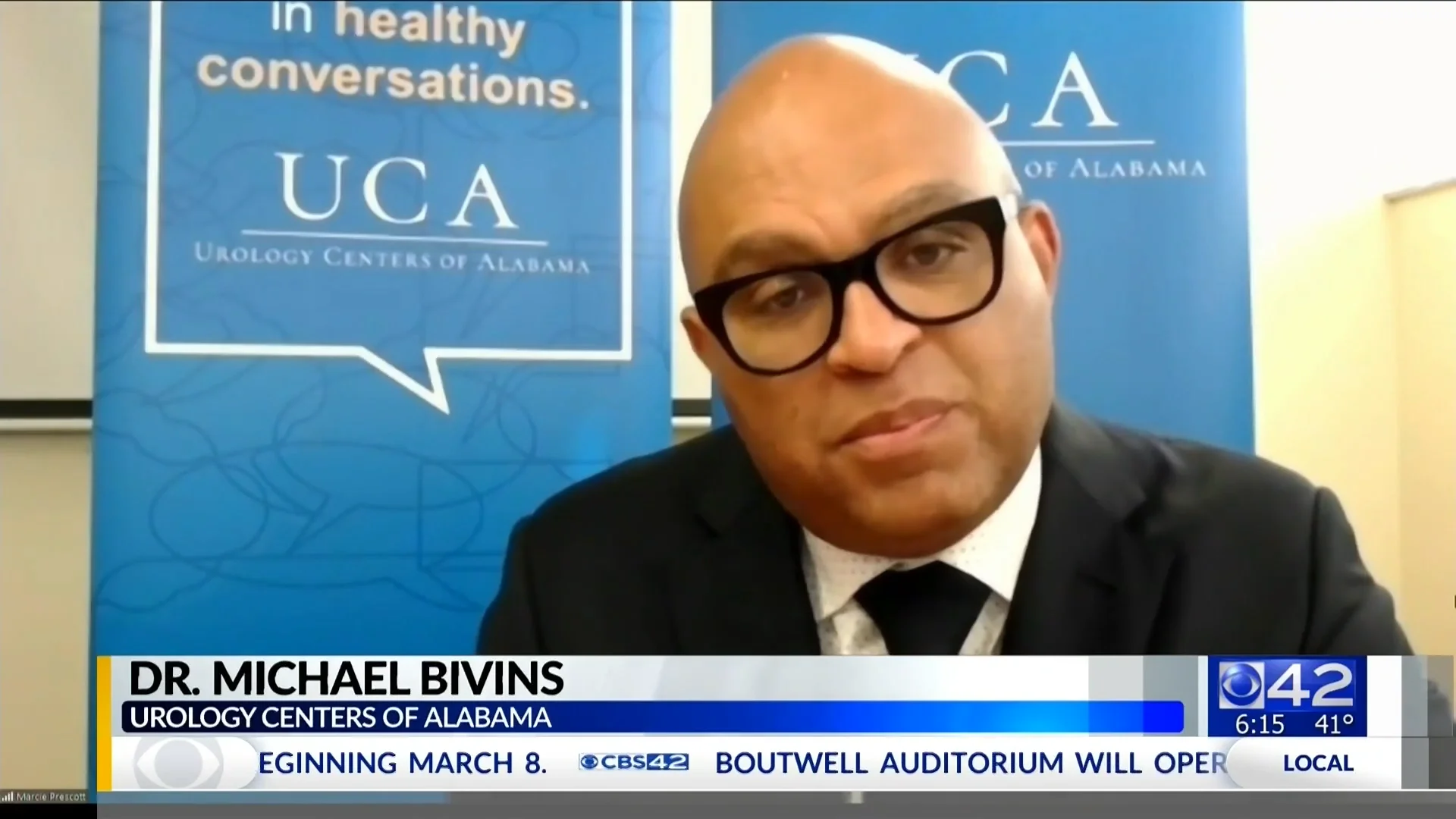 Dr. Michael Bivins Discuss Prostate Cancer on CBS42 on Vimeo
