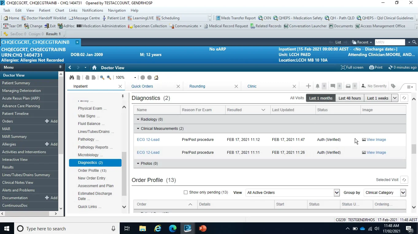 ECG ieMR Medical Training