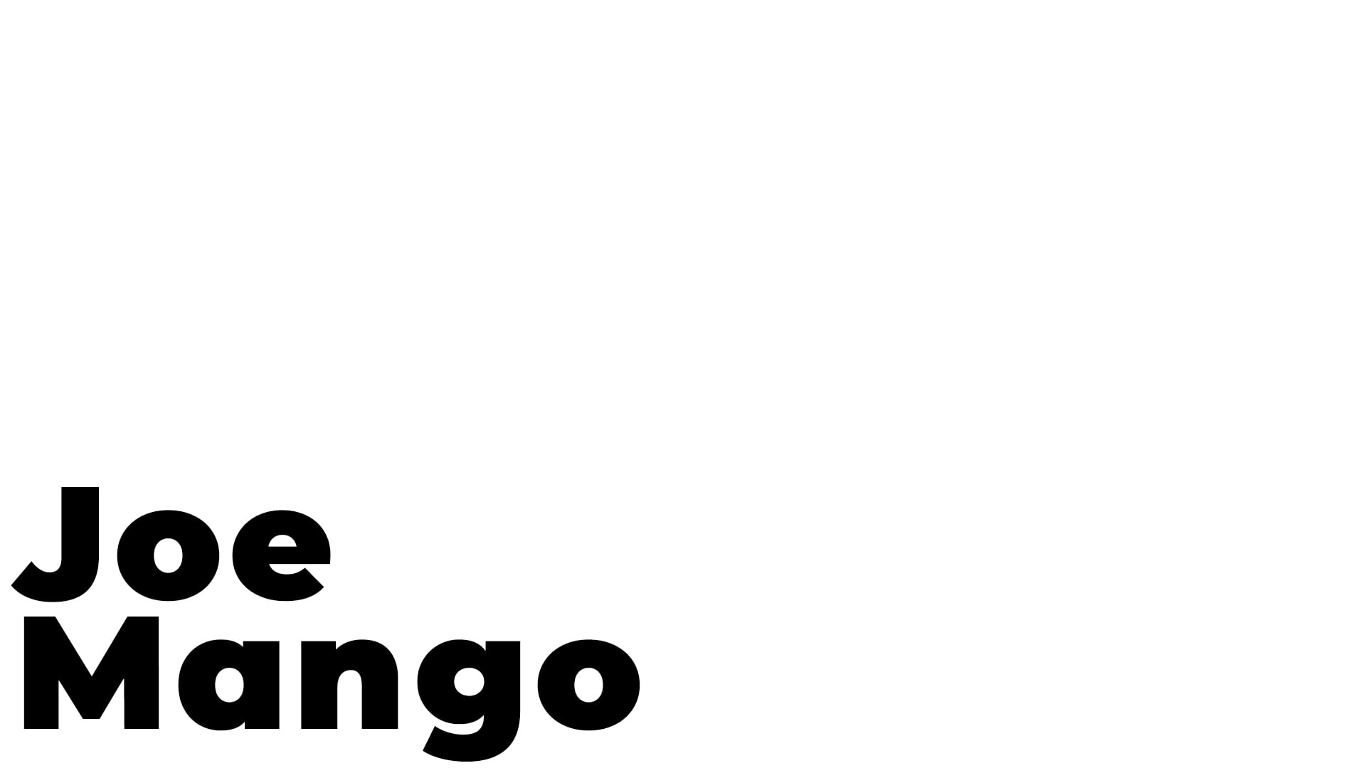 Joe Mango Memorial on Vimeo