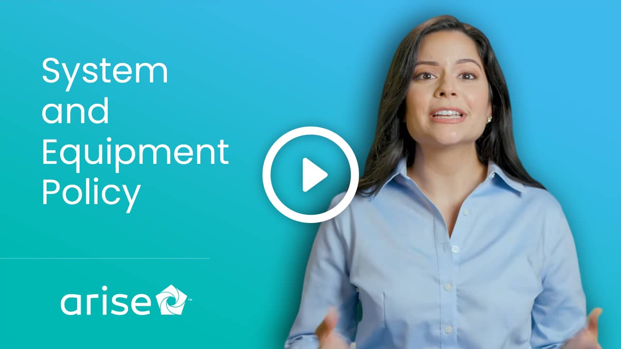 Arise System and Equipment Policy on Vimeo