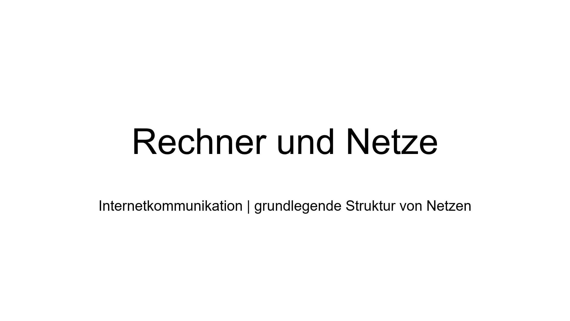 Rechner und Netze - Internetkommuniketion on Vimeo
