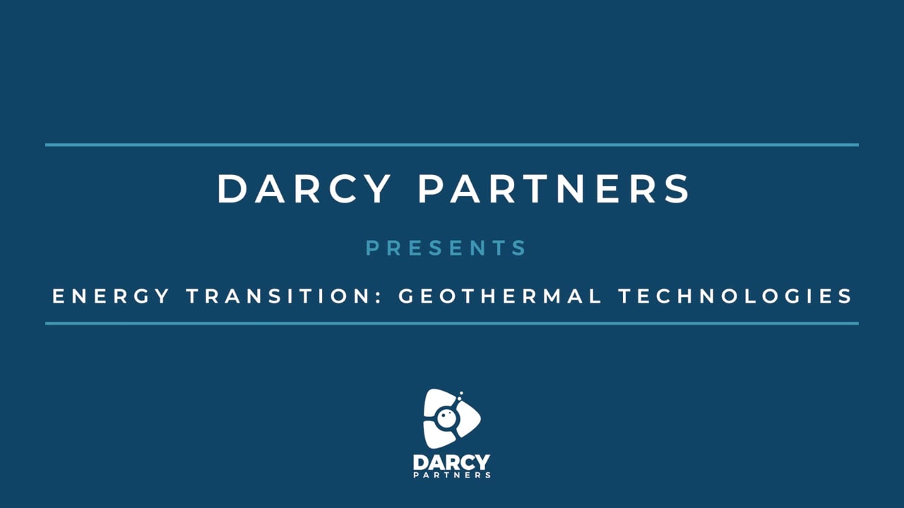 Event Recording - Geothermal Technologies | Darcy Partners