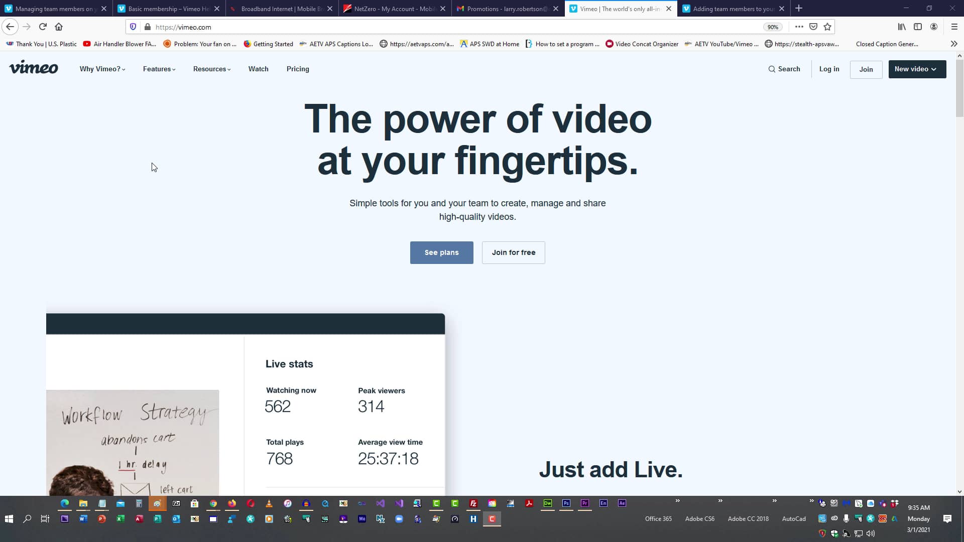 Vimeo Manage Teams Showcases on Vimeo