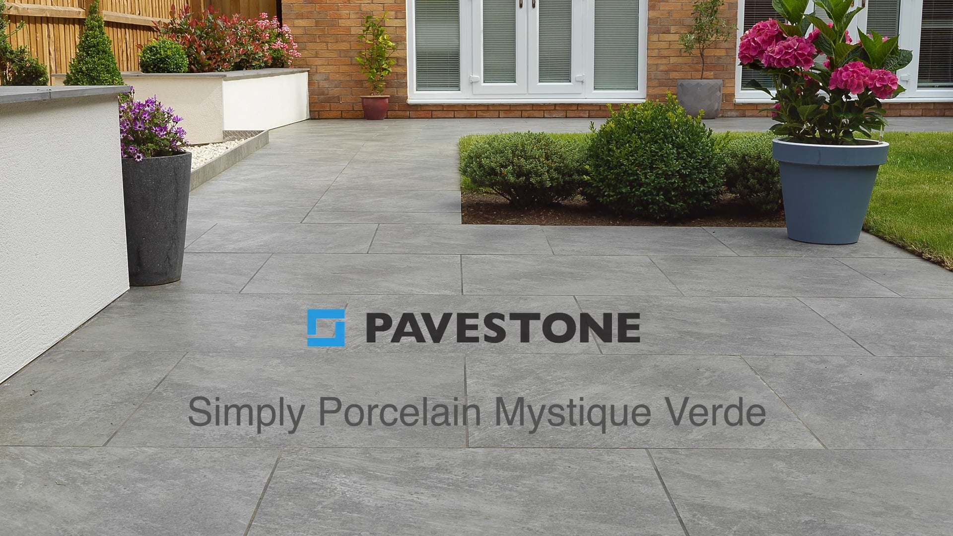 Pavestone - Pavestone Simply Porcelain Patio Paving - Mystique Verde on ...