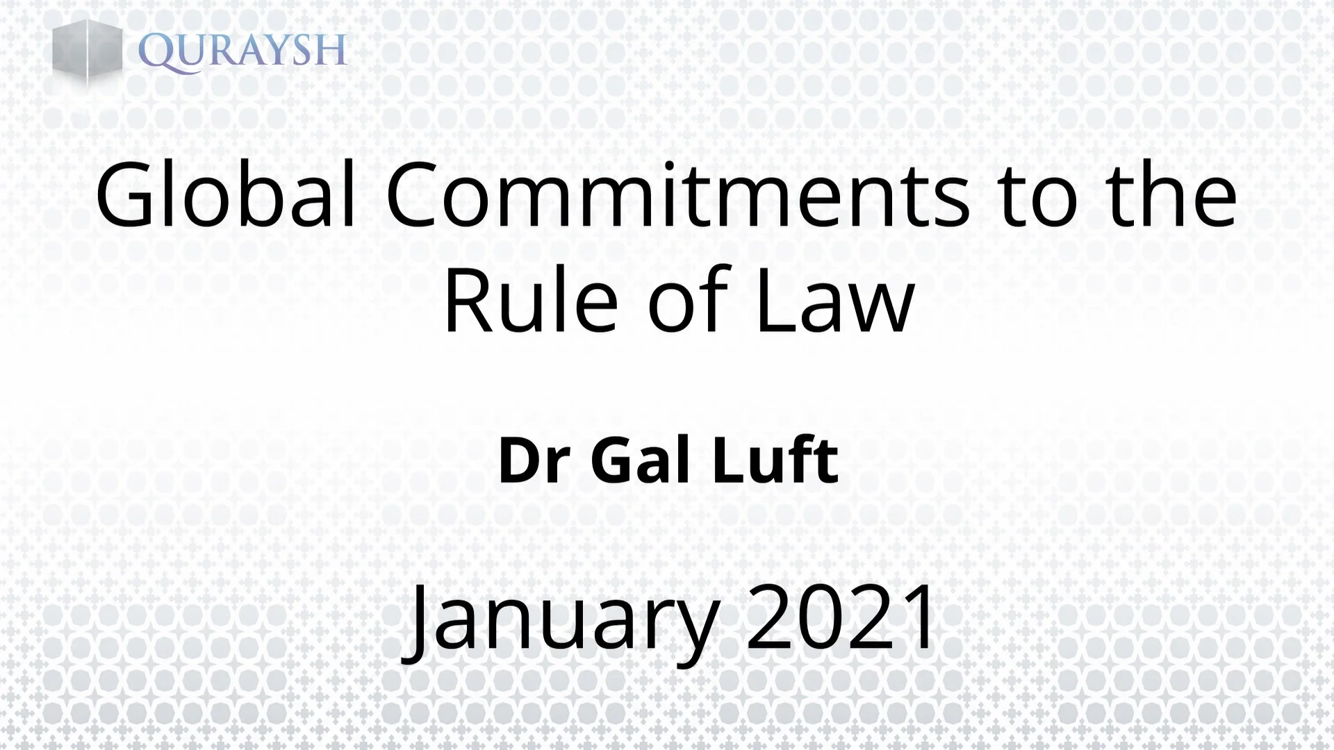 Dr Gal Luft - Short video on Vimeo