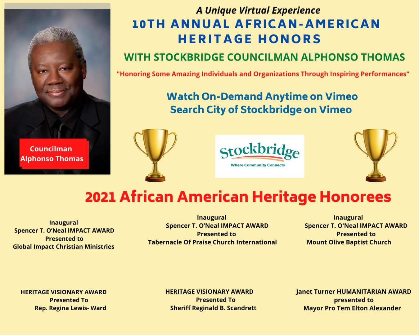 Stockbridge Councilman Alphonso Thomas Presents his 2021 African ...