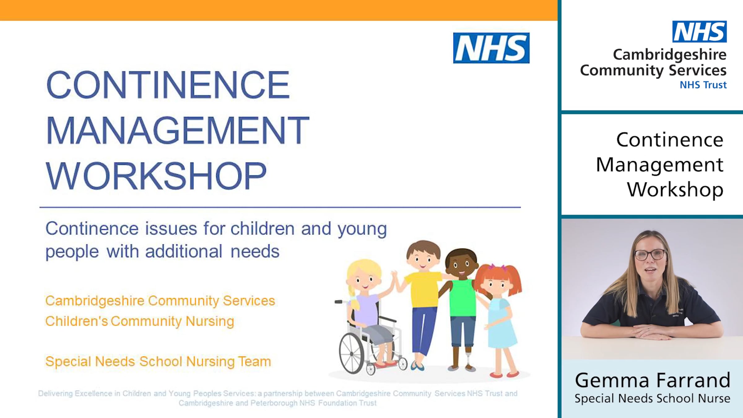 Continence Management Workshop 2020