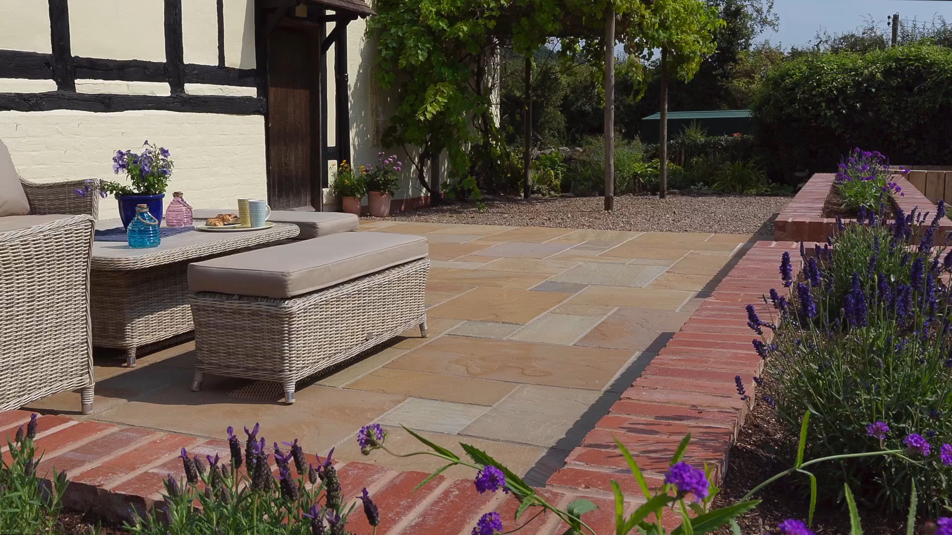 Pavestone - Pavestone Buff Classic Sandstone Patio Paving on Vimeo