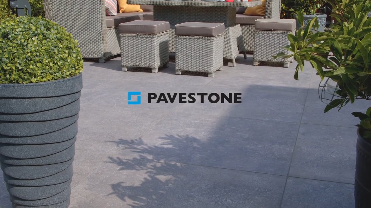 Pavestone Tegel Moon Porcelain Patio Paving on Vimeo