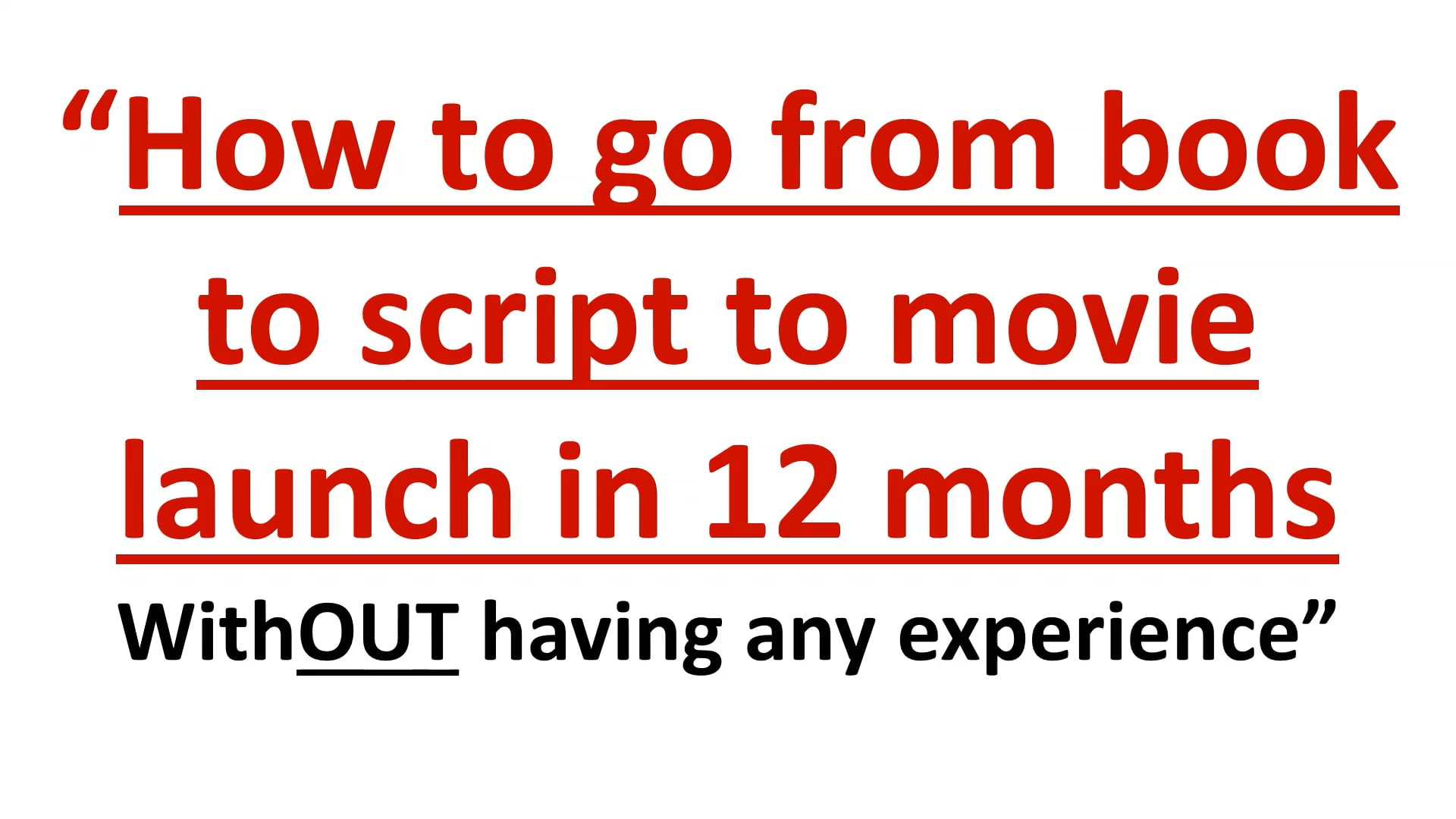 book to script to movie 2021 on Vimeo