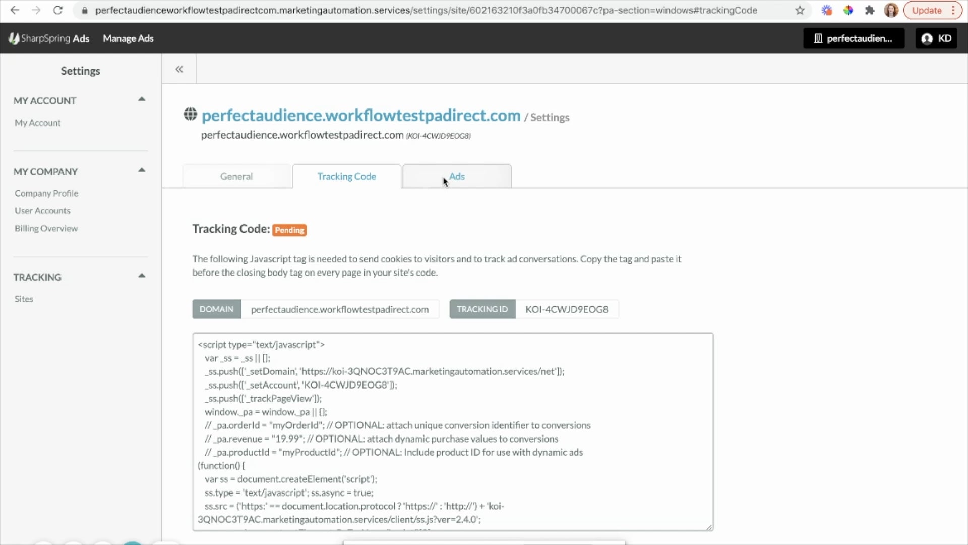 SharpSpring Ads Platform Preview on Vimeo