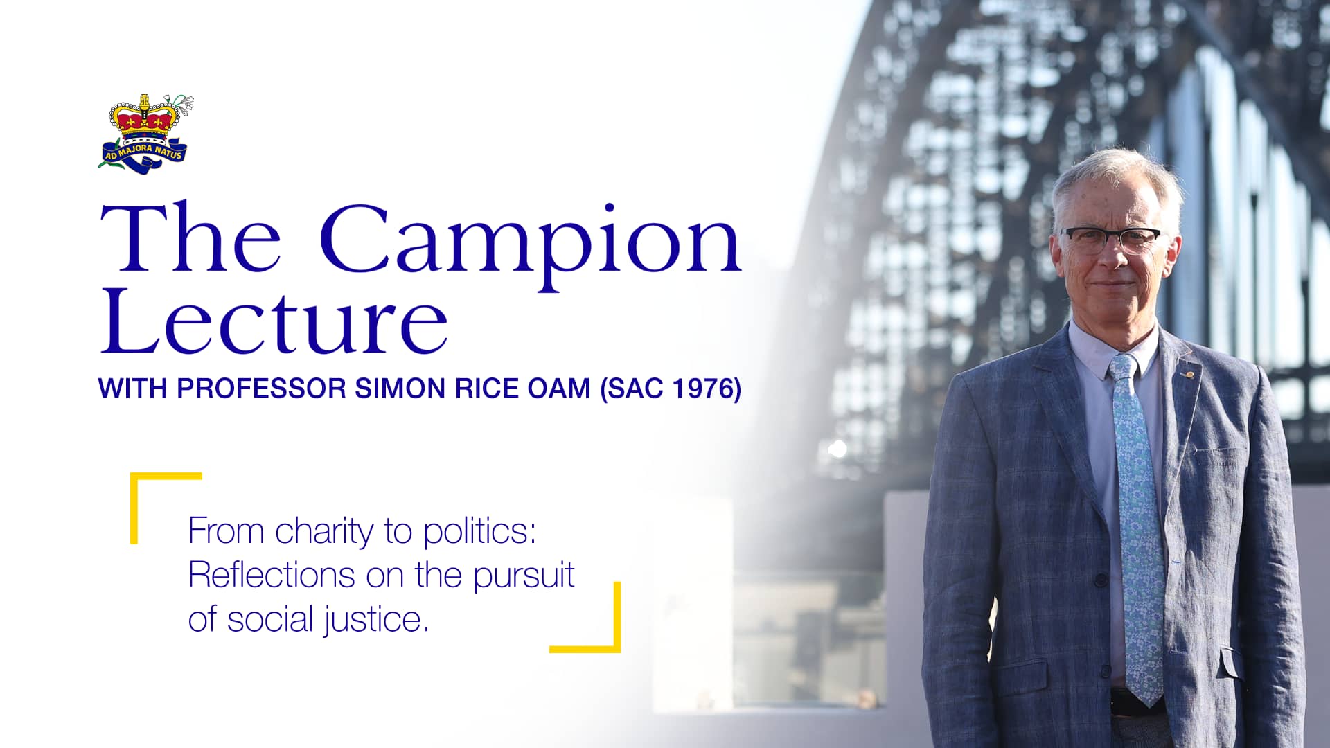 The Campion Lecture with Professor Simon Rice OAM (SAC 1976) and Q&A ...