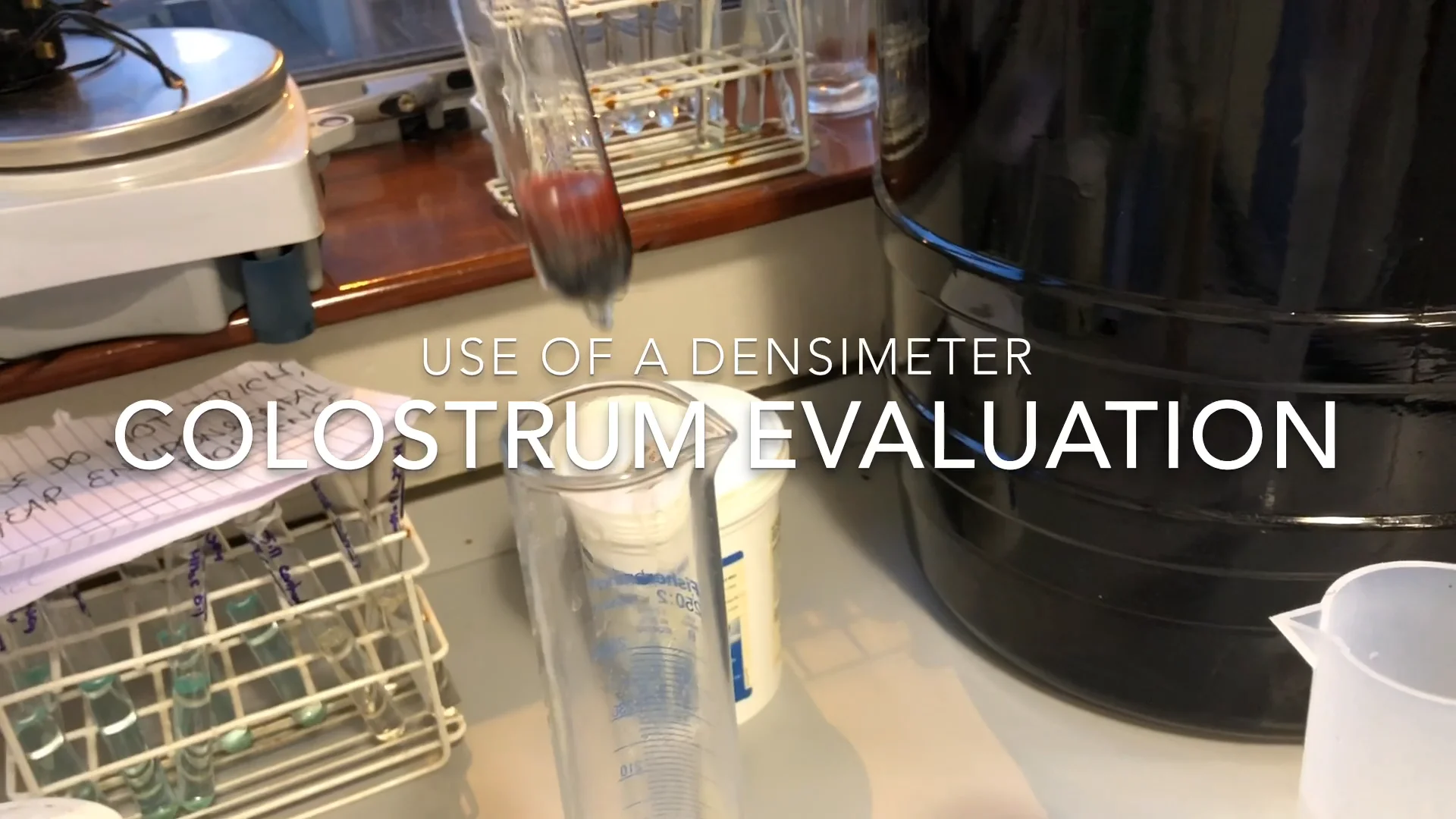 Using a colostrometer on Vimeo