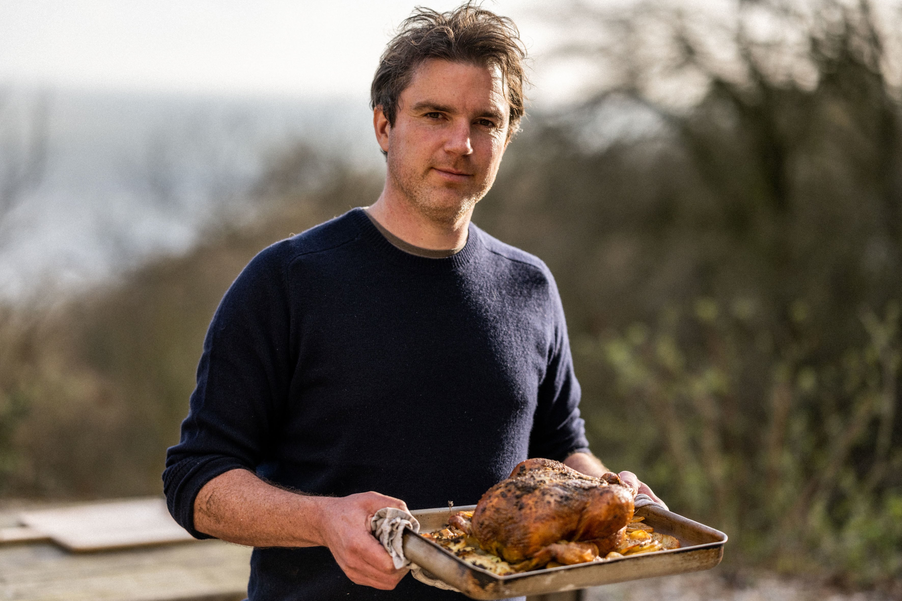 Wood-Roast Chicken With Herbs, Potatoes And Aioli By Gill Meller on Vimeo
