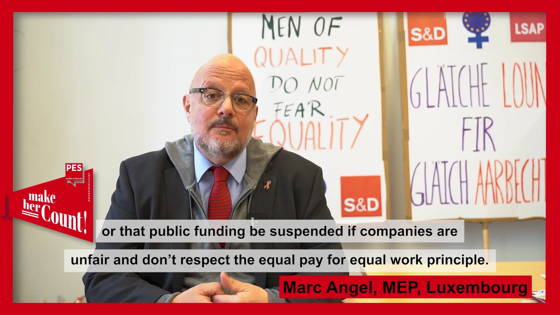 Marc Angel MEP Luxembourg - #MakeHerCount on Vimeo
