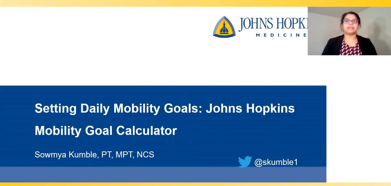 Setting Daily Mobility Goals_ Johns Hopkins Mobility Goal Calculator on ...