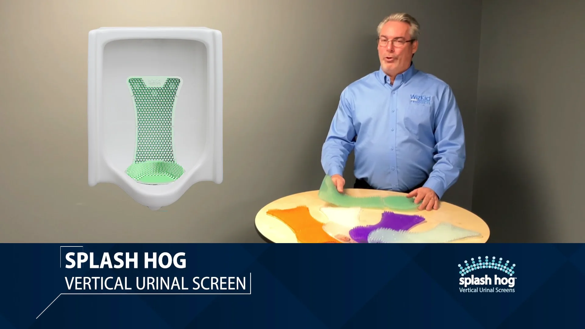 WizKid Splash Hog Vertical Urinal Screen Product Presentation