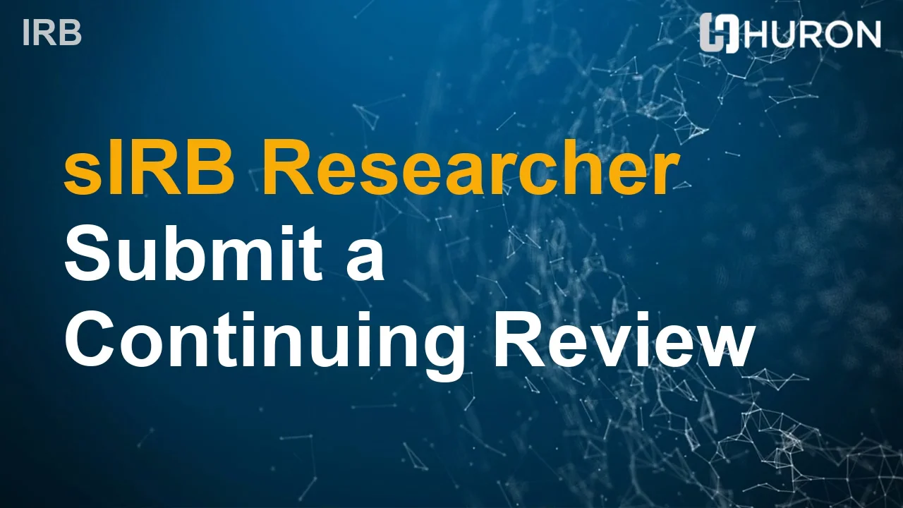 IRB 10.1 Multi Site - MSS_IRB100_0702_sIRB-PI_SubmitCR on Vimeo