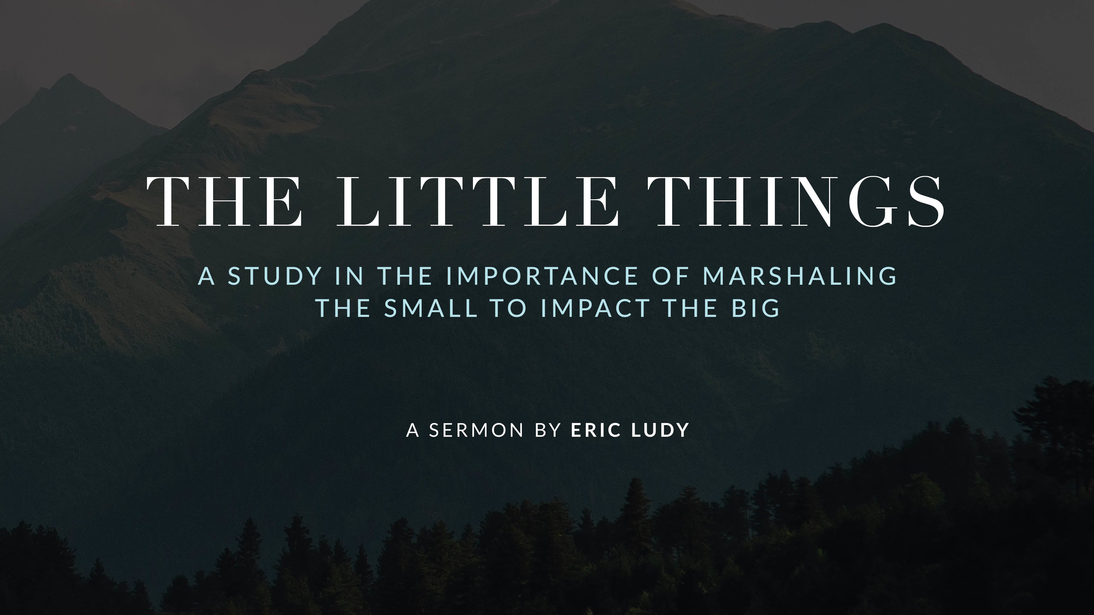 Eric Ludy - The Little Things on Vimeo