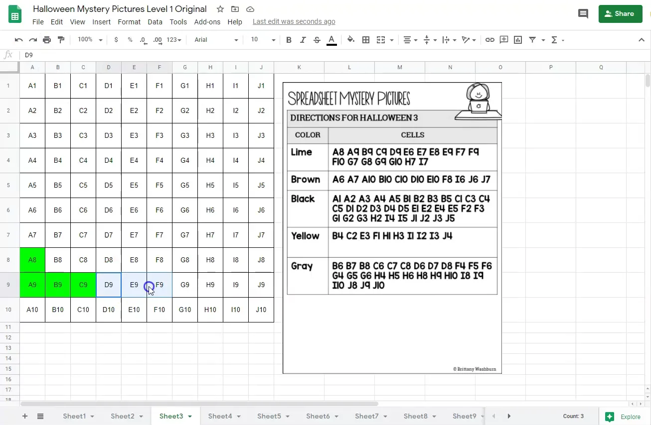 Halloween Spreadsheet MP Vid
