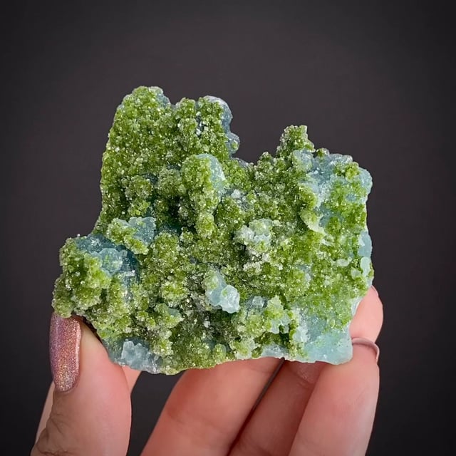 Blue Willemite with Duftite-included Calcite - SM21-059 - Tsumeb Mine ...