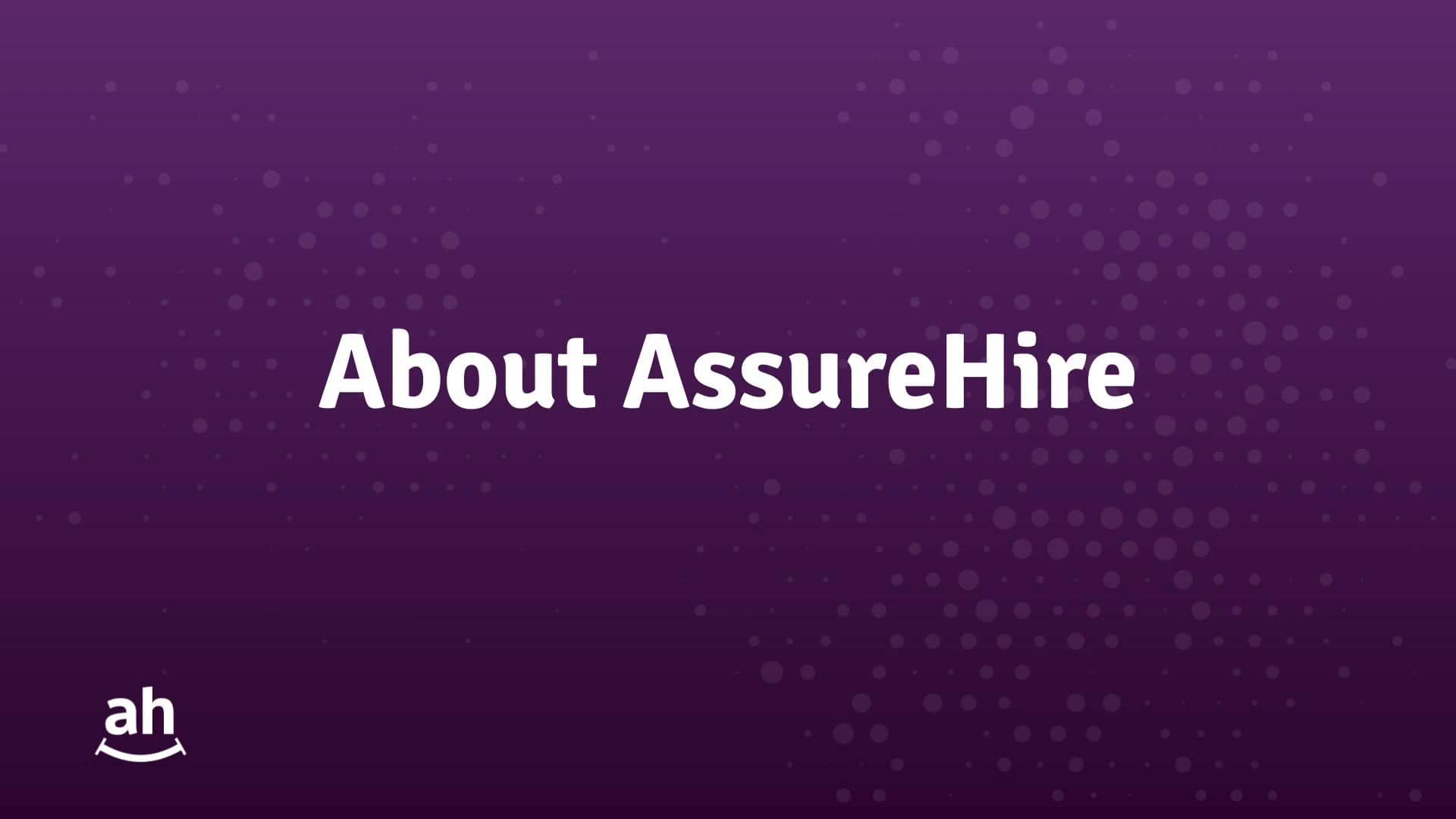 Video 1 (About AssureHire) on Vimeo