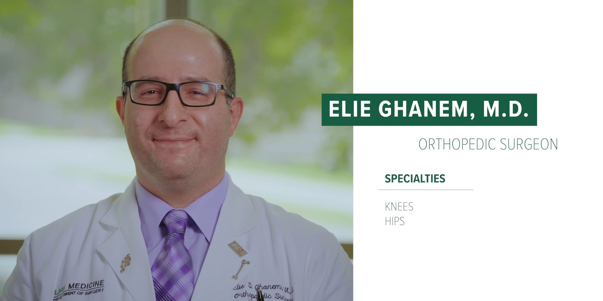 Dr. Elie Ghanem | UAB Orthopaedics on Vimeo