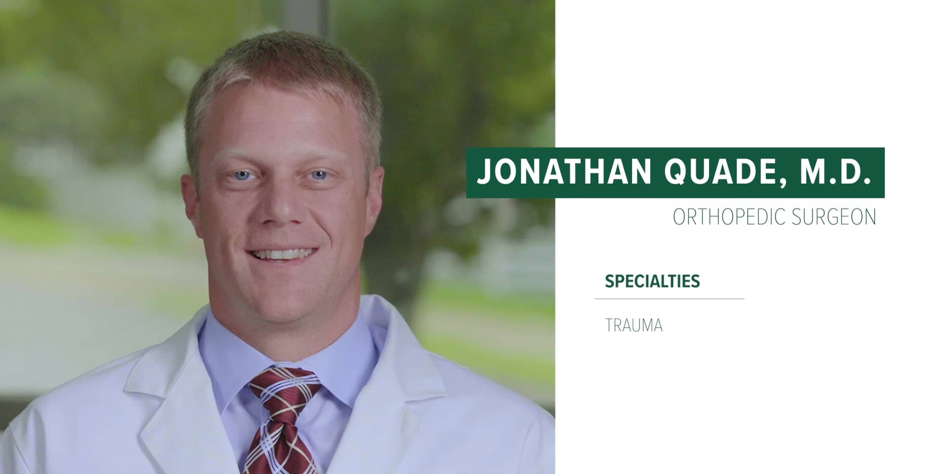 Dr. Jonathan Quade - UAB Orthopaedics on Vimeo
