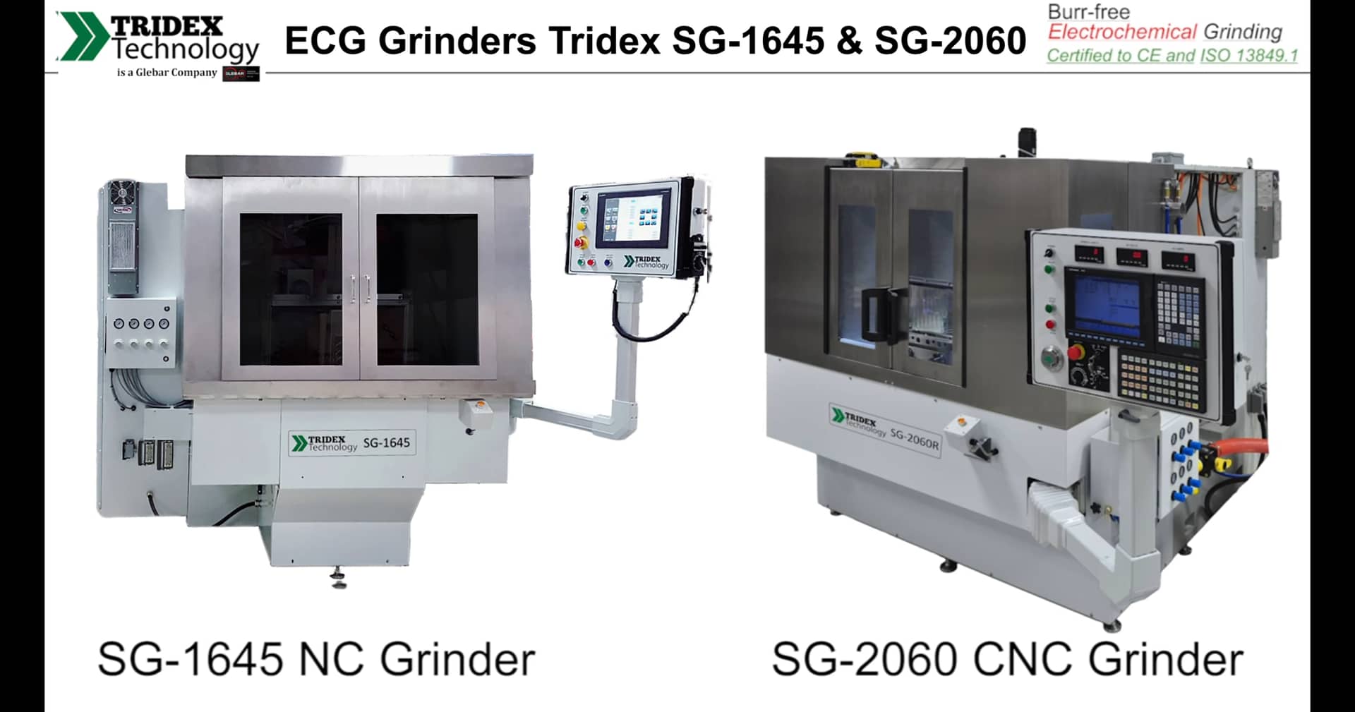 Glebar Burr-Free Electrochemical Surface Grinders Tridex SG-1645 and SG ...