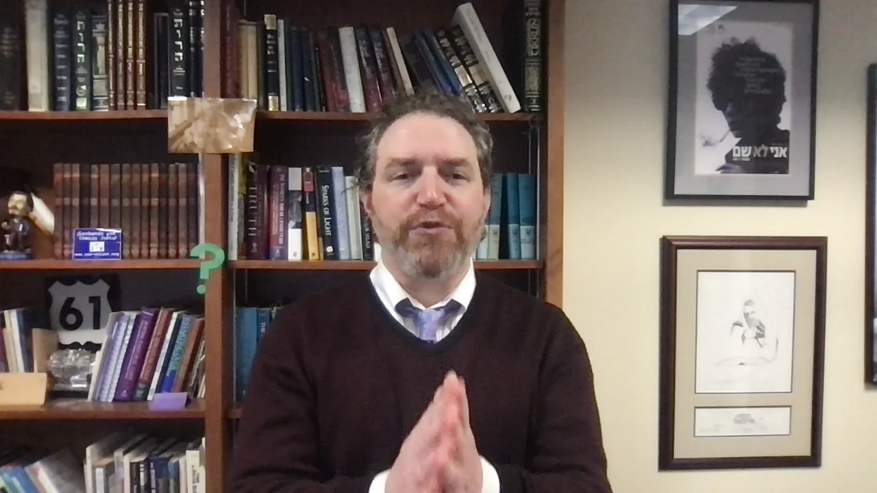 Rabbi Michael Rothbaum, on urchatz