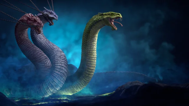 Three Headed Snake Drawing