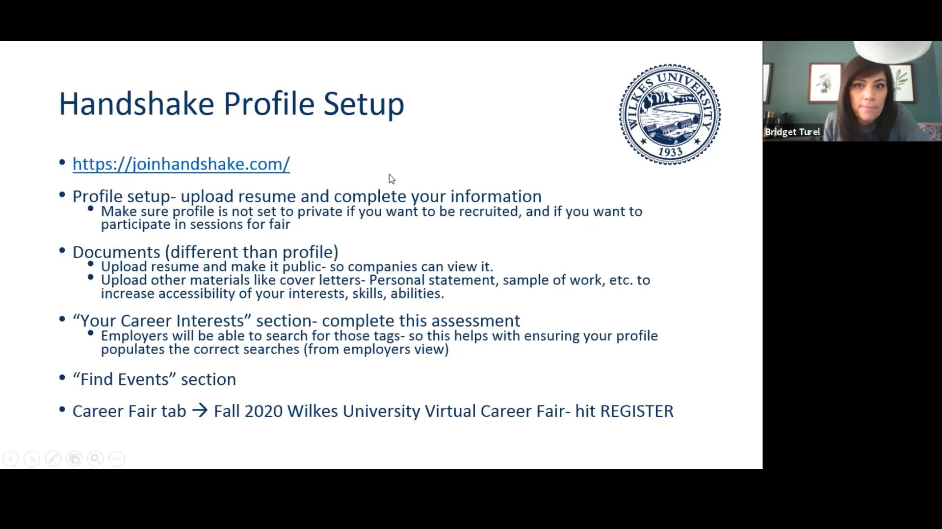 Handshake Tutorial - Virtual Career Fair Prep on Vimeo