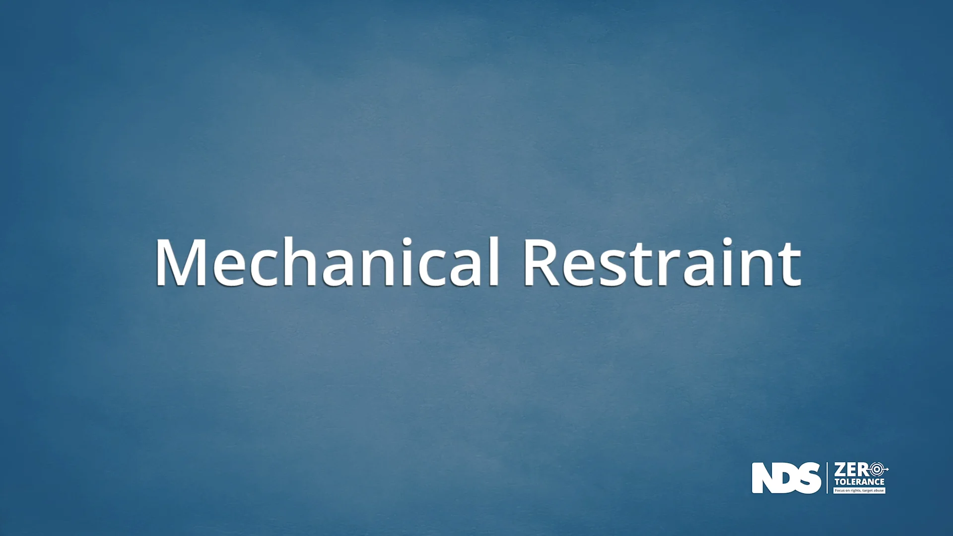 4.1 Mechanical Restraint