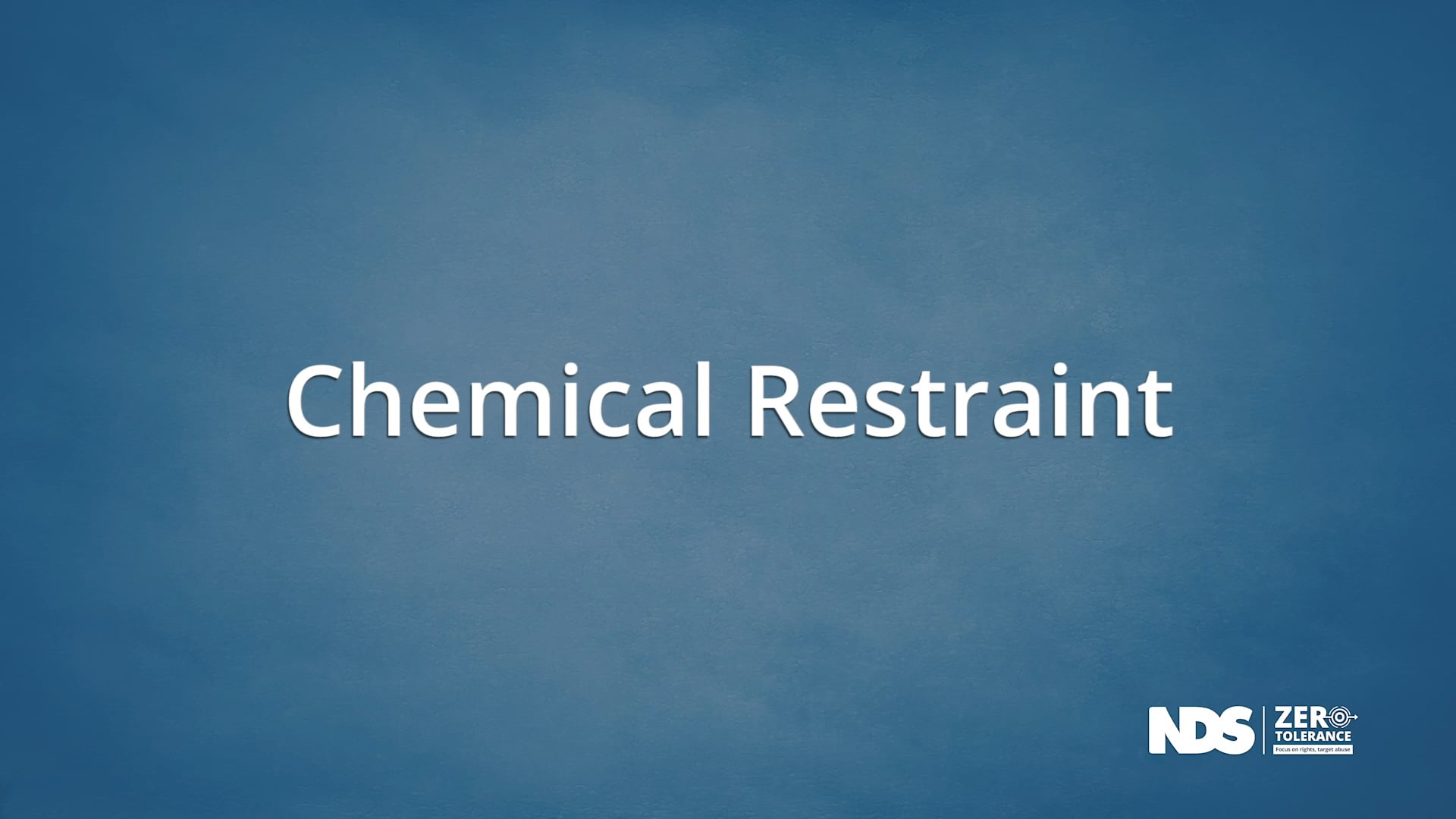 5.1 Chemical Restraint on Vimeo
