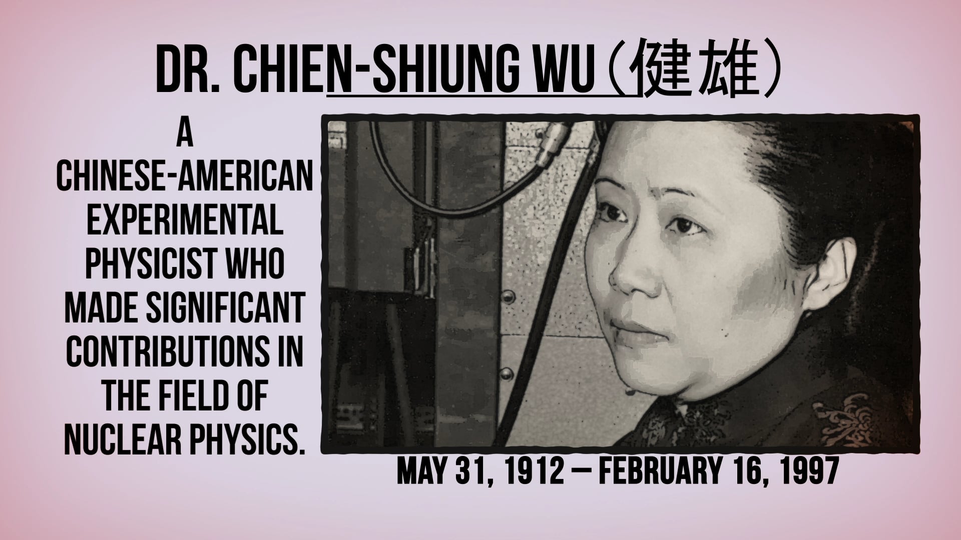 Women's History Moment: Chien-Shiung Wu on Vimeo