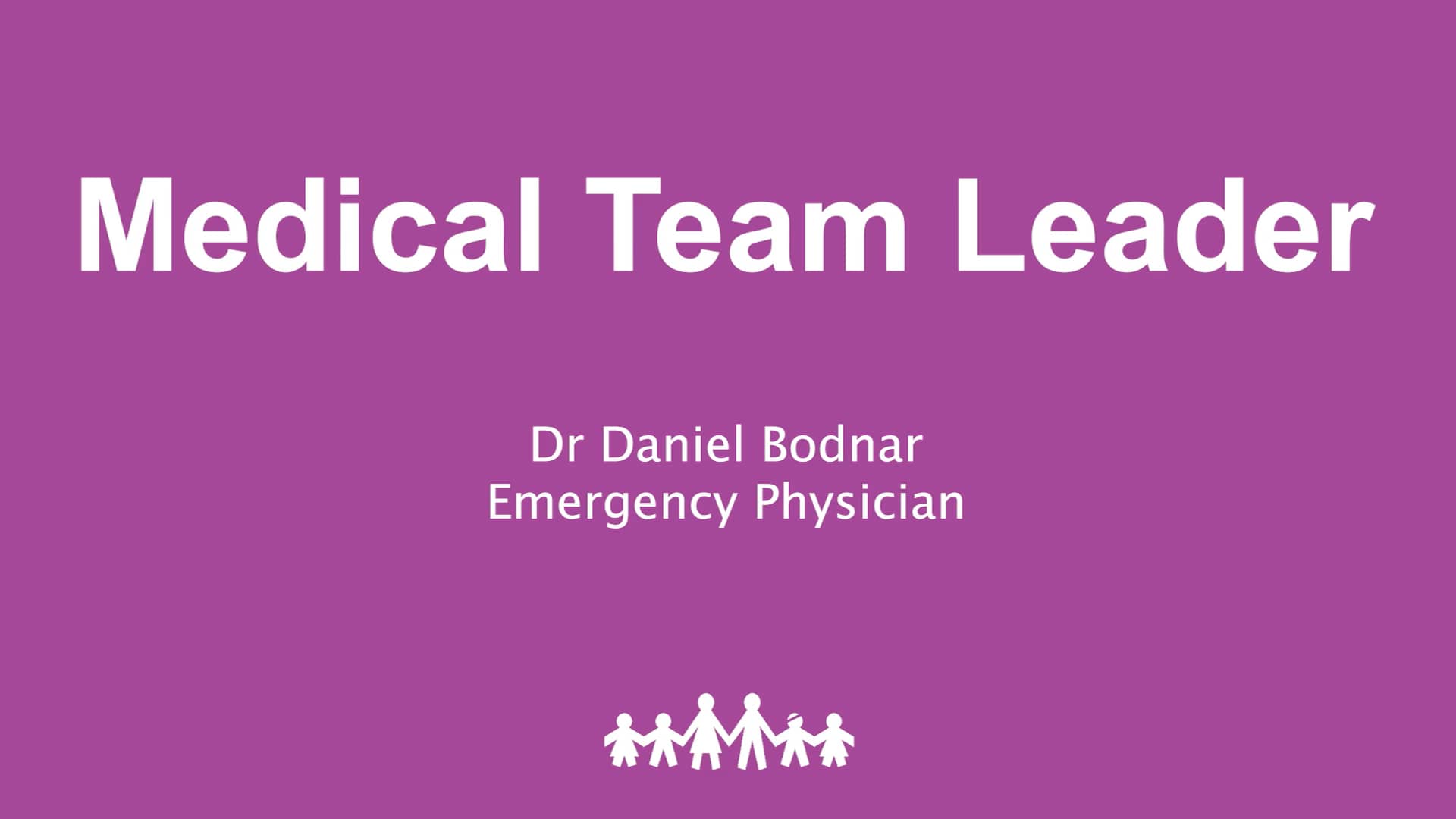 Medical Team Leader on Vimeo